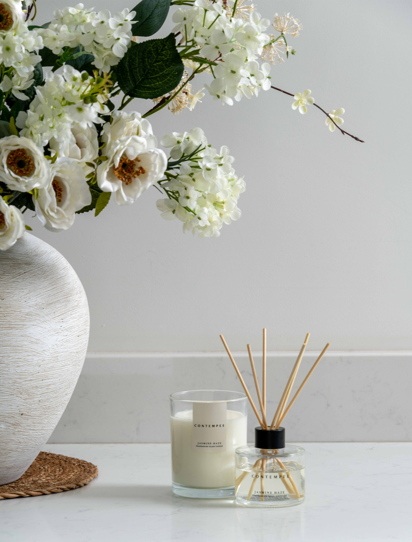 Scented Candle & Diffuser Bundle - Jasmine Haze – contempee
