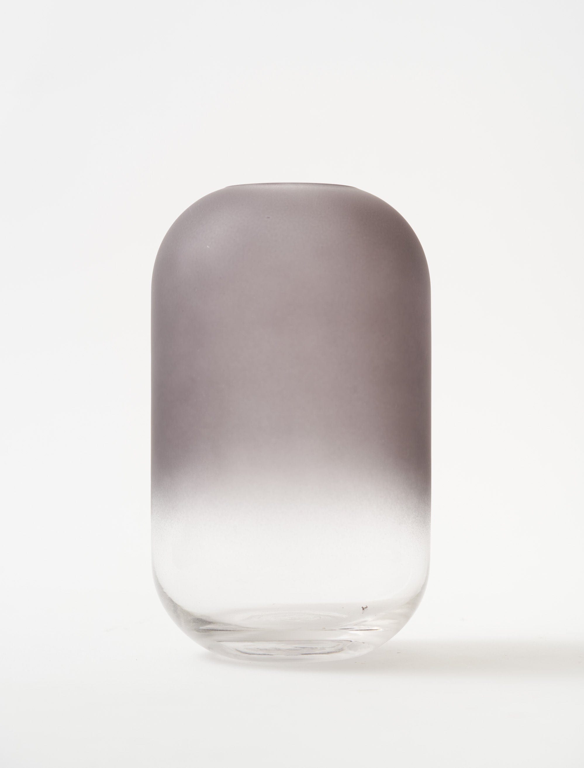 Ava Frosted Glass Vase - Grey – contempee